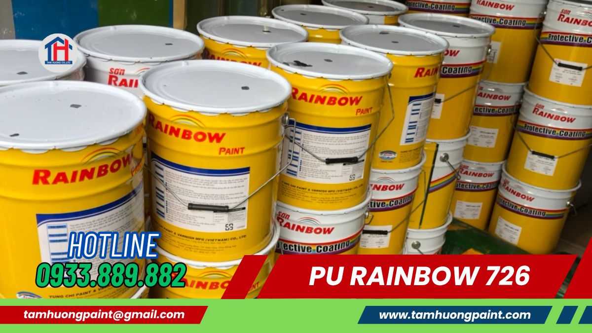 Sơn Phủ PU Rainbow 726 Màu Vàng Giá Rẻ 1️⃣