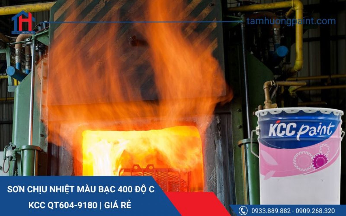 KCC QT604-9180 | Sơn Chịu Nhiệt 400 Độ Màu Bạc Giá Rẻ [1]